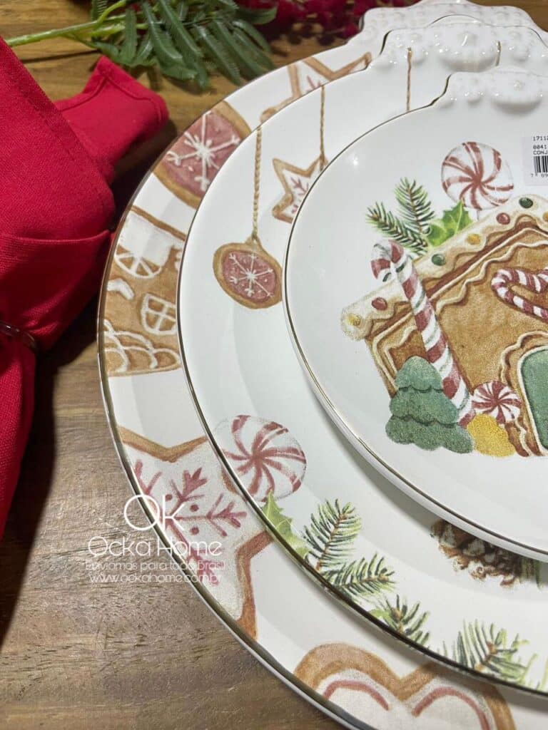 Prato GingerBread Digital c/ Filet Dourado | OCKA HOME